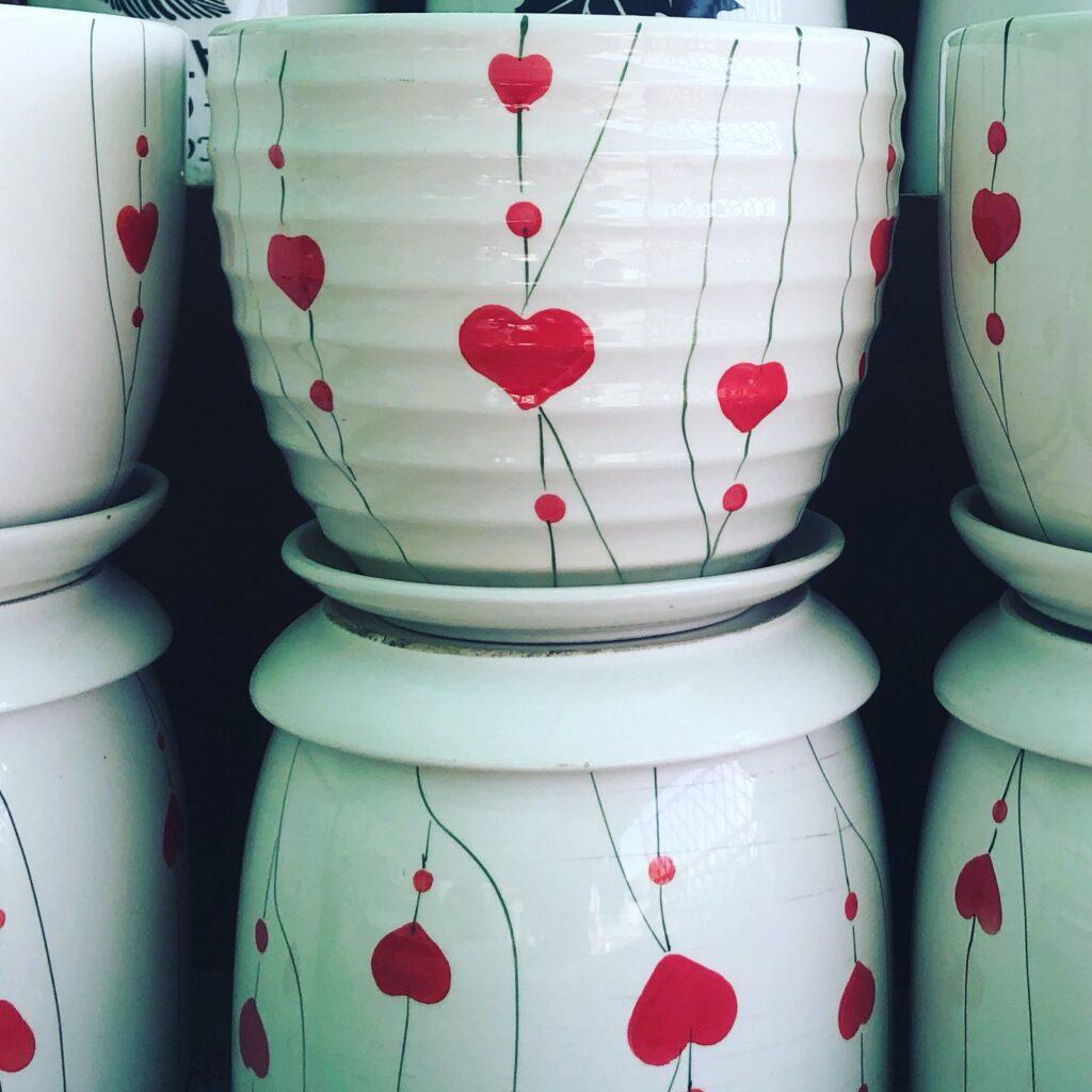 Imported Ceramic heart Strings Pots – Pak Plants